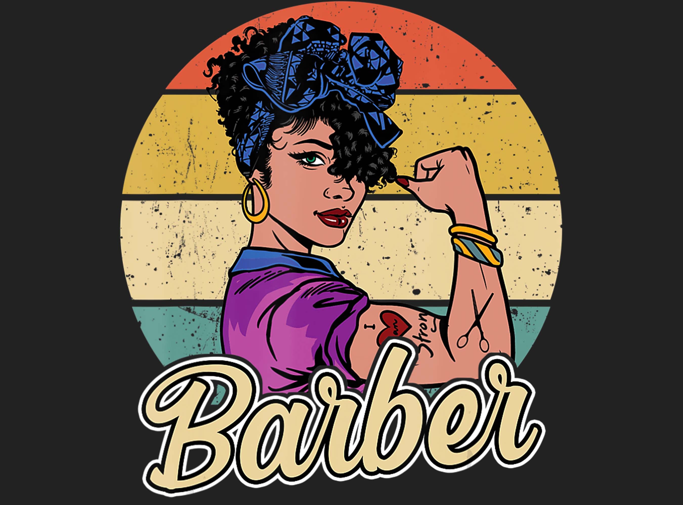 Barber Girl Png Female Vintage Barber Gift Women BarberPng | Etsy