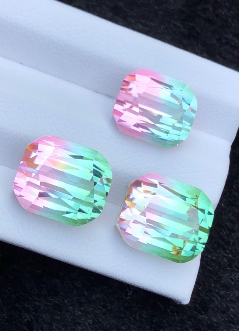 Watermelon Tourmalines Set,special Set Afghanistan Mines Natural ...