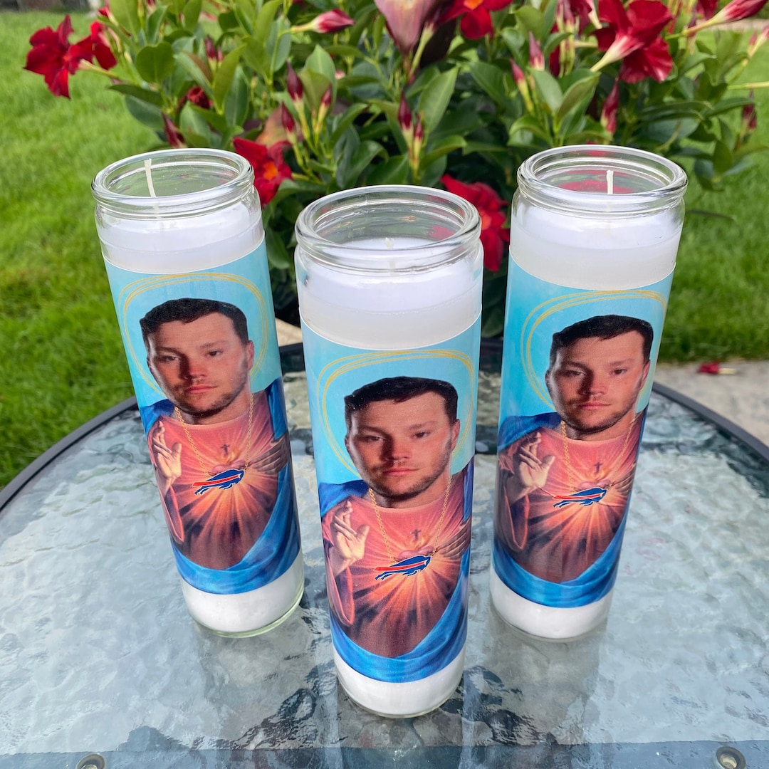 Josh Allen Prayer Candle, Buffalo Football, Mancave Decor, Josh Allen ...