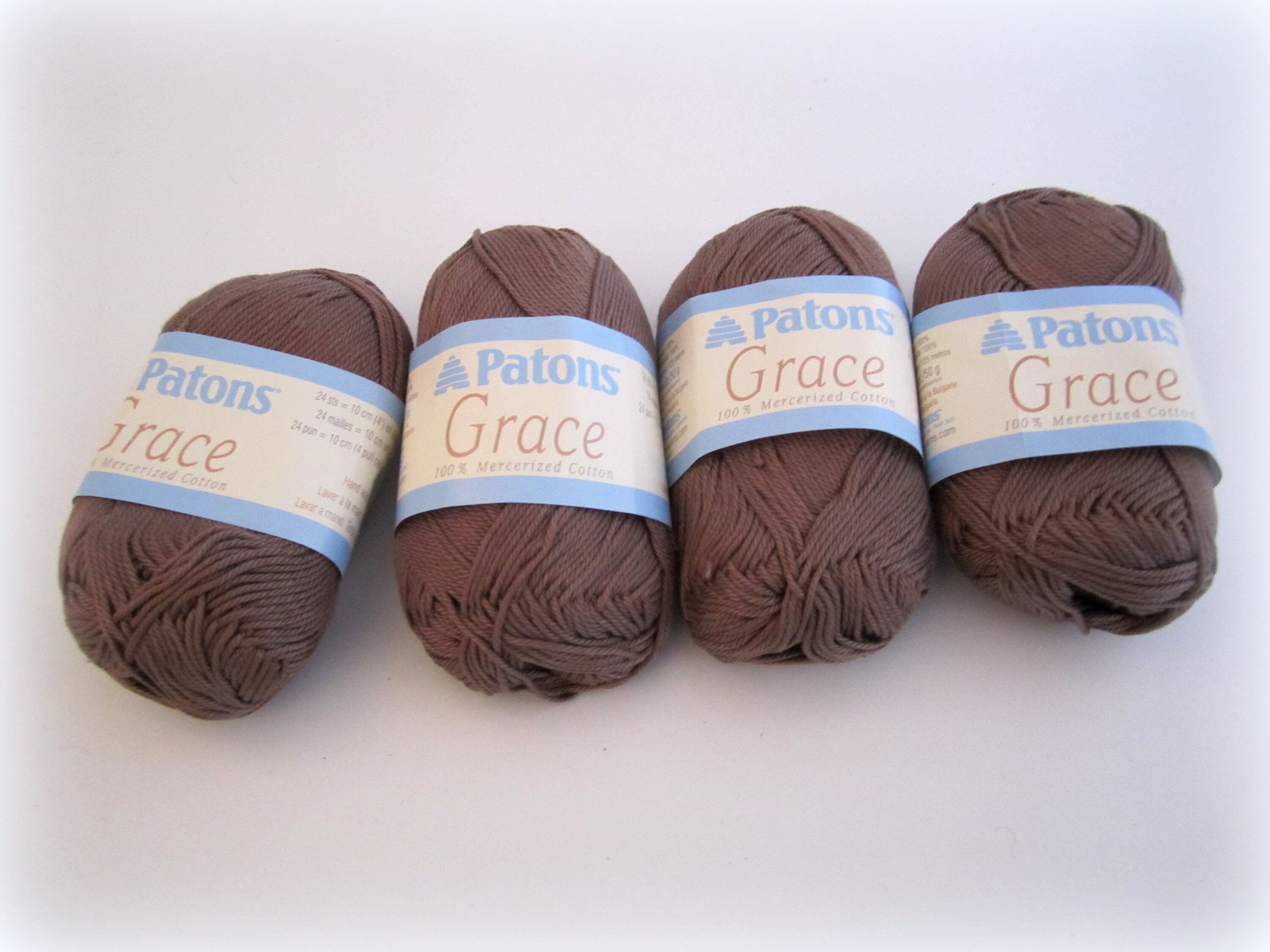 Destash Patons grace 100 % Mercerized Cotton Yarn in Light Brown - Etsy ...