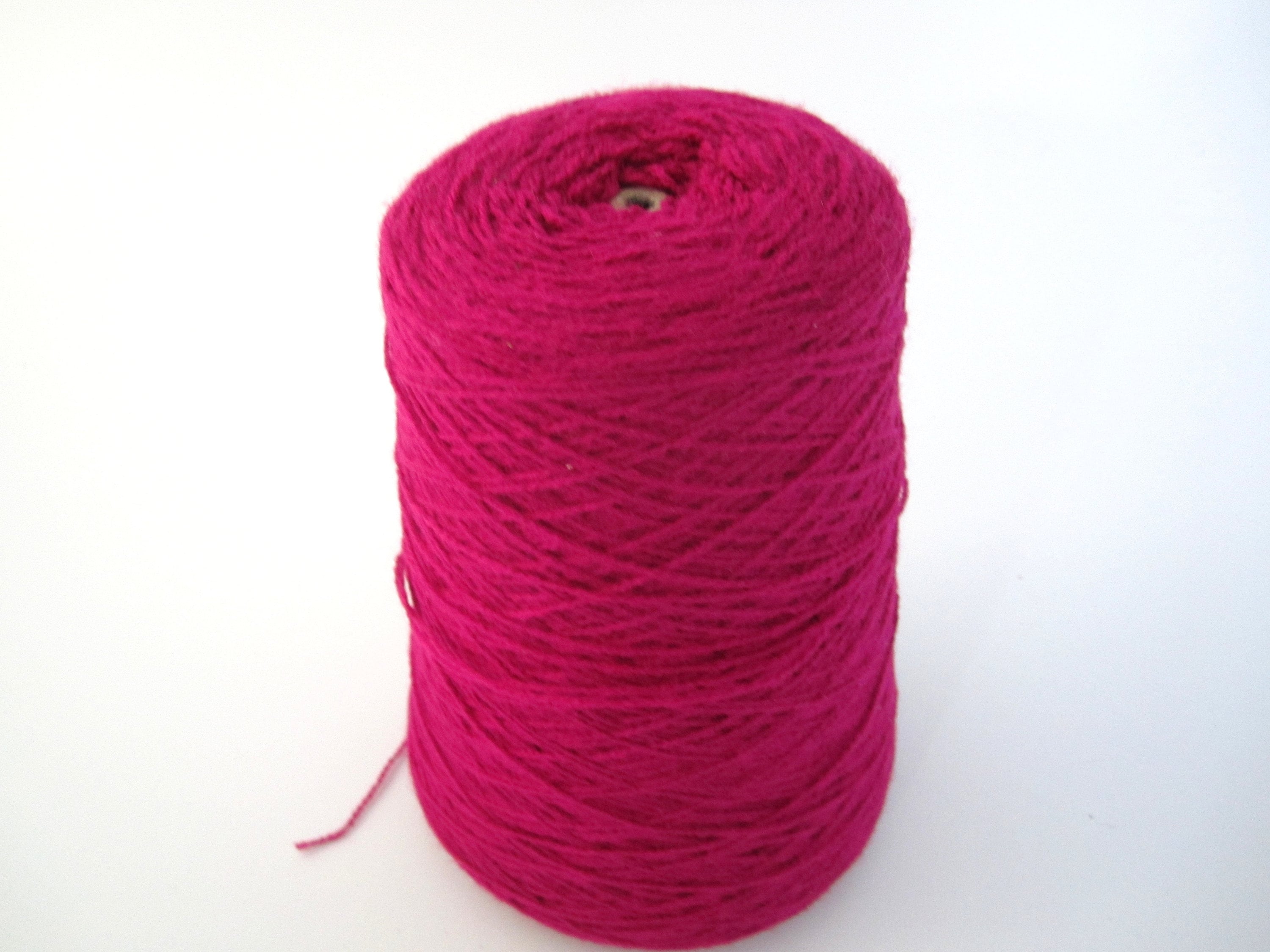 Destash 1 Cone of Spinrite 2/12 Acrylic Yarn in Vibrant Magenta - Etsy