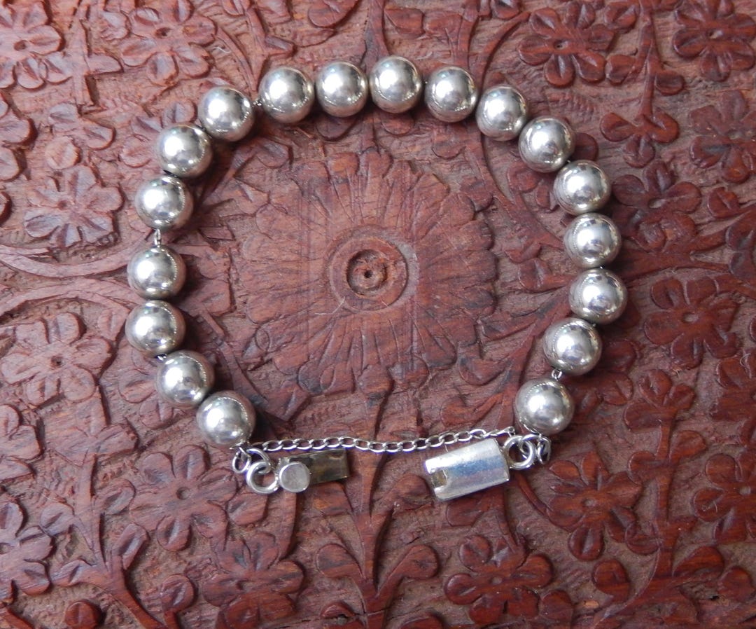 Vintage Silpada Sterling Bead Bracelet - Etsy