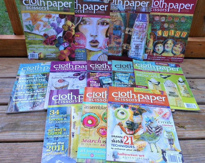 Cloth Paper Scissors Magazine Back Issues- 12 Issues - Etsy