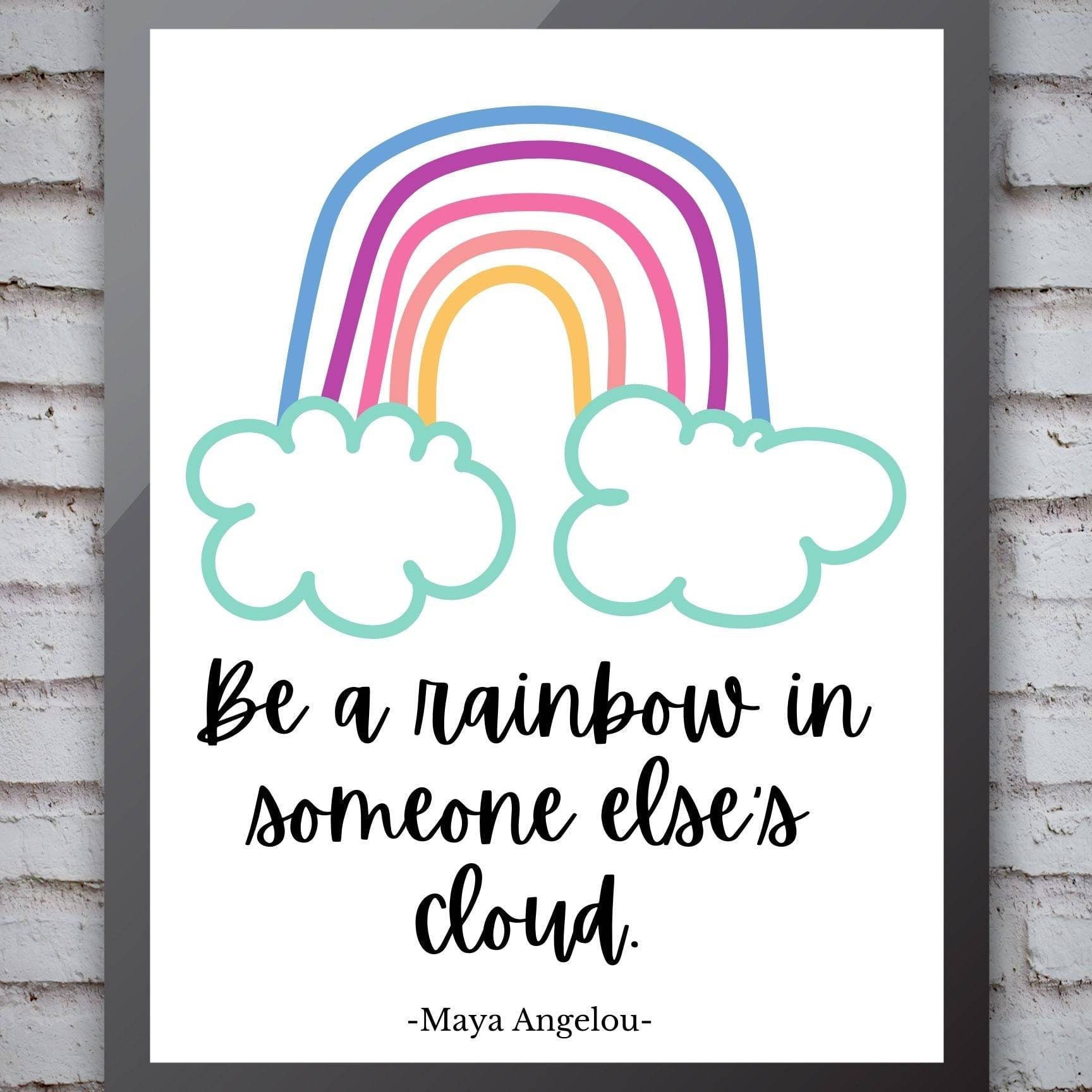 Maya Angelou Quote, Printable: Rainbow, Wall Art, Classroom Decor ...