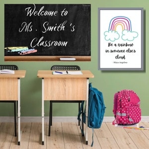 Maya Angelou Quote, Printable: Rainbow, Wall Art, Classroom Decor ...