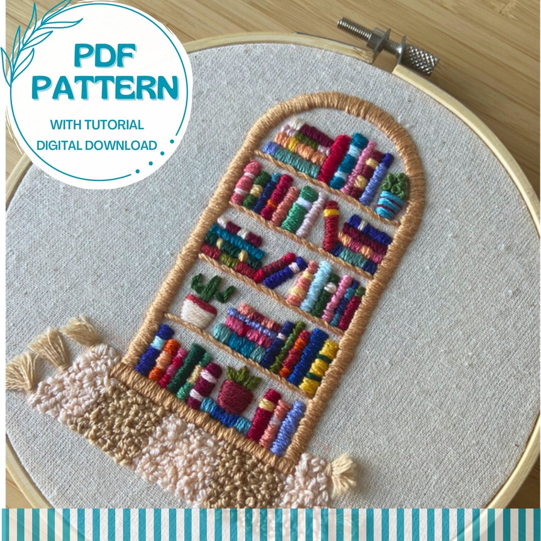 52 Book Reading Tracker Embroidery Pattern Digital PDF Tutorial ...