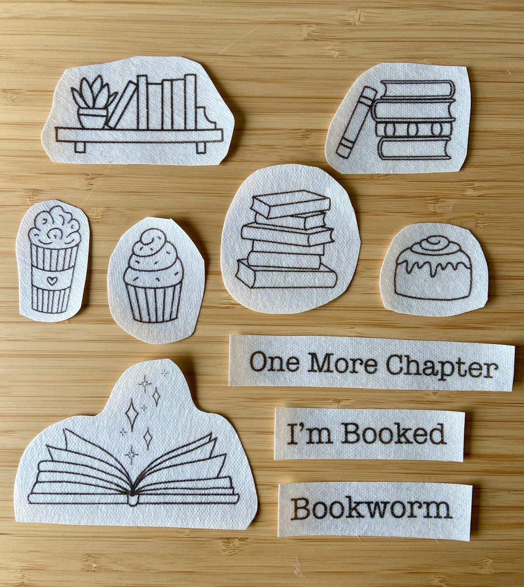 Bookish Themed Stick and Stitch 10 Pattern Bundle | Embroidery Supply ...