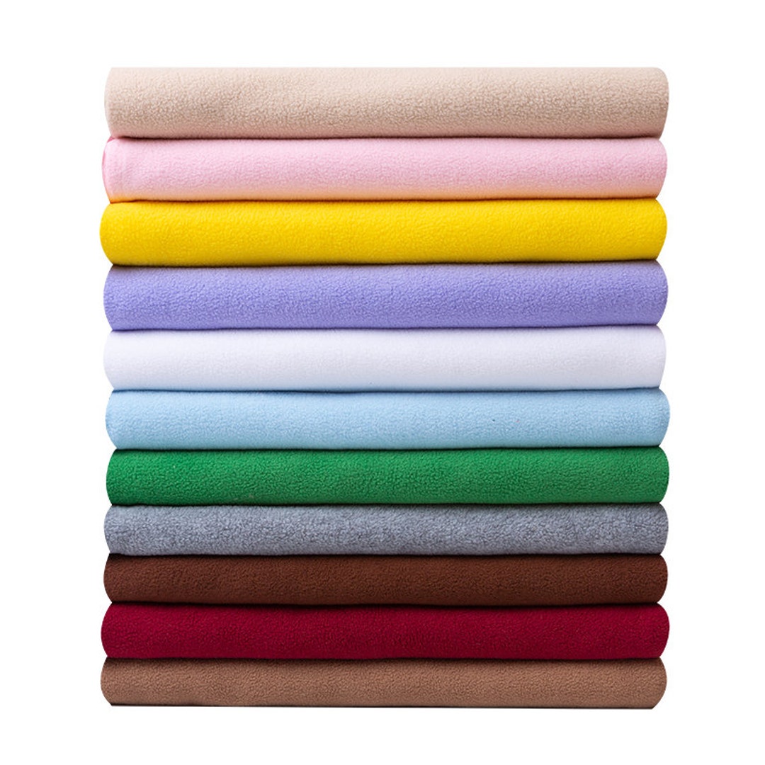 Solid Polar Fleece Anti-pill Fabric, DIY Cloth, Thick Fabric, Short ...