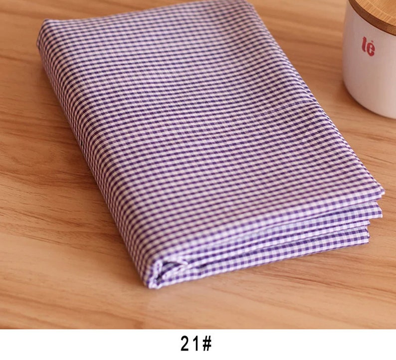 Cotton Fabric Rainbow Check Fabric Plain Weave Fabric Pure - Etsy