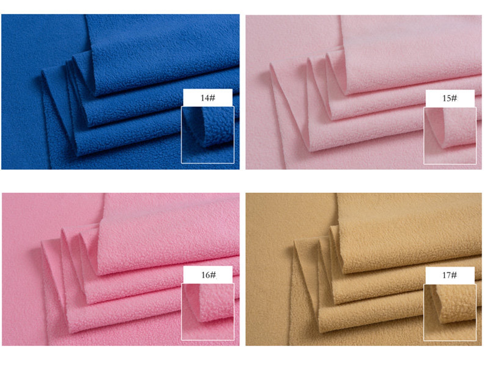 Solid Polar Fleece Anti-pill Fabric, DIY Cloth, Thick Fabric, Short ...