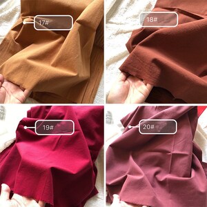 Washed Cotton Fabric, 100% Cotton Fabric, Solid Color Cotton Fabric ...