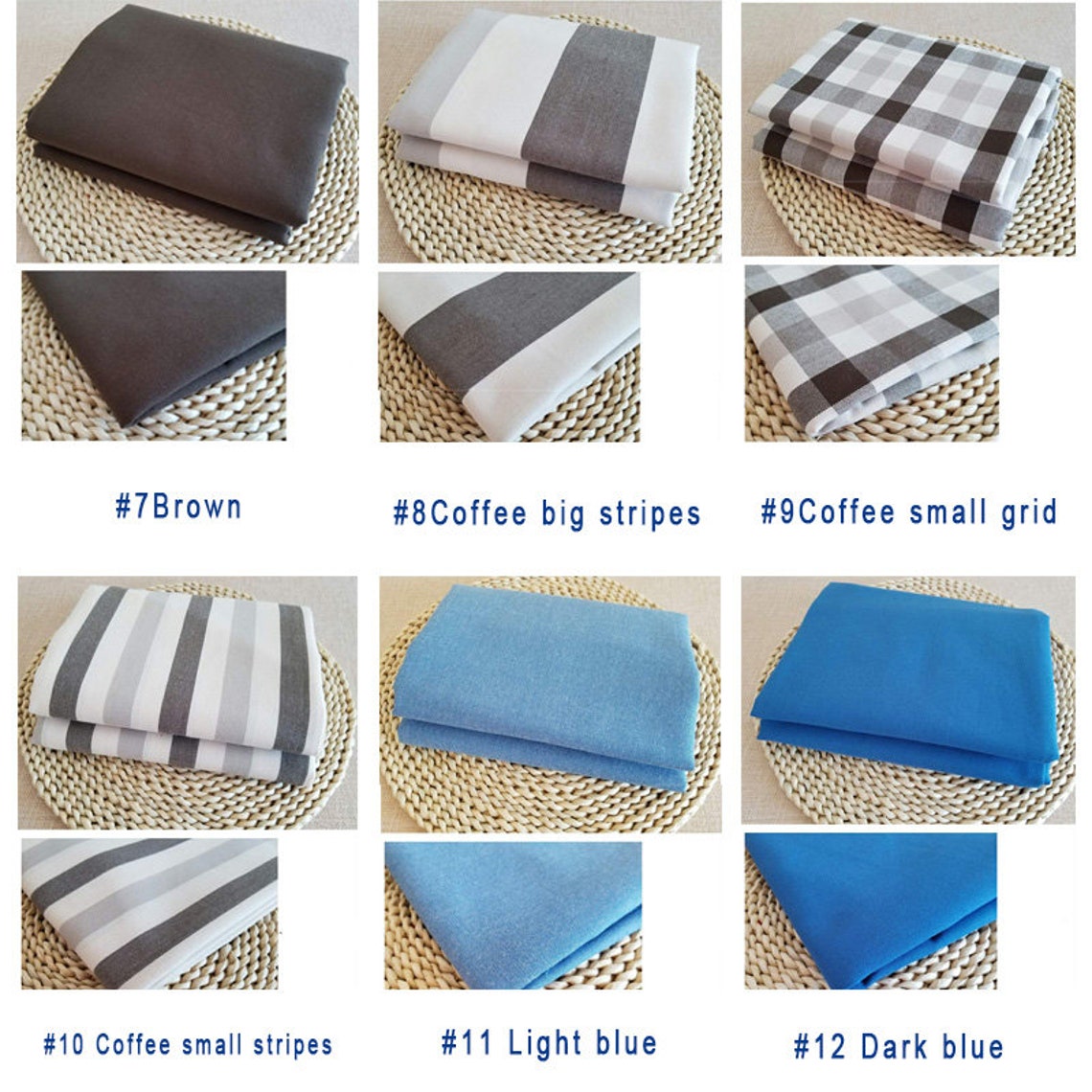 Double-sided Thick Fabric Plaid Cotton and Linen Fabric - Etsy