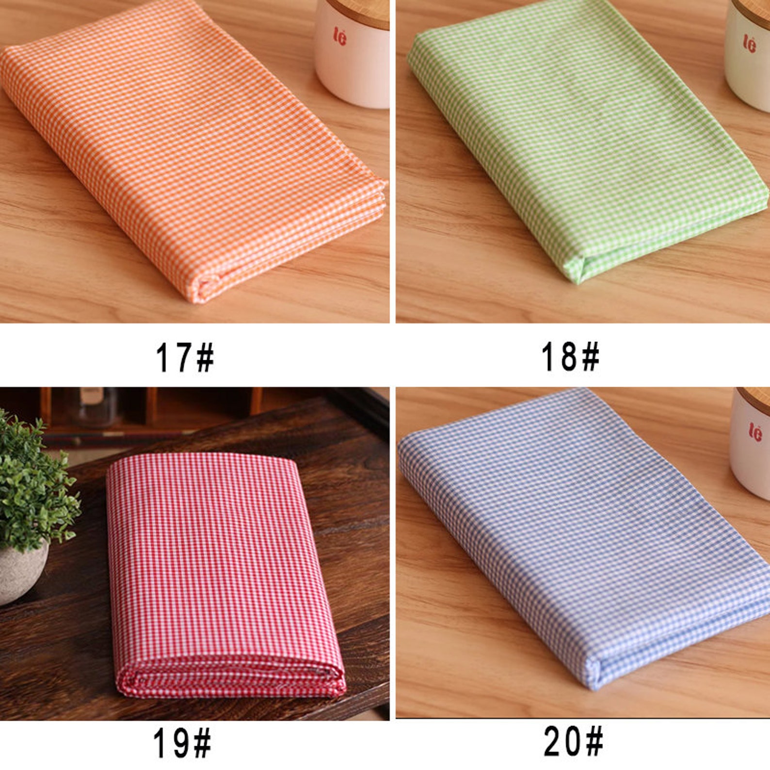 Cotton Fabric Rainbow Check Fabric Plain Weave Fabric Pure - Etsy