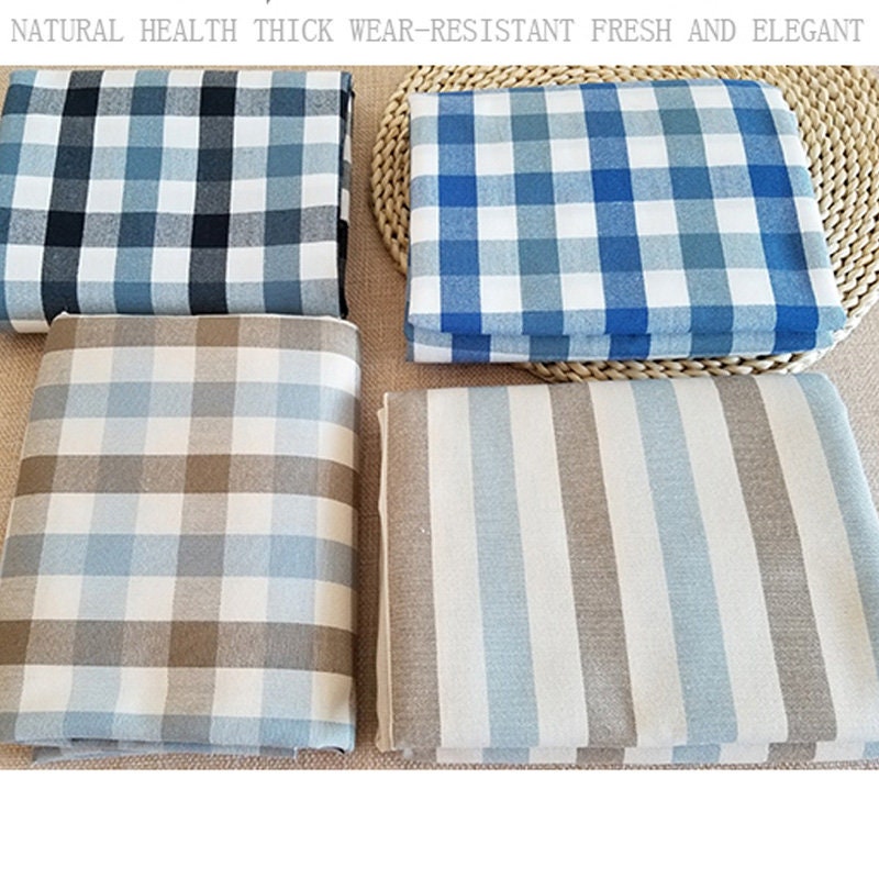 Double-sided Thick Fabric Plaid Cotton and Linen Fabric | Etsy