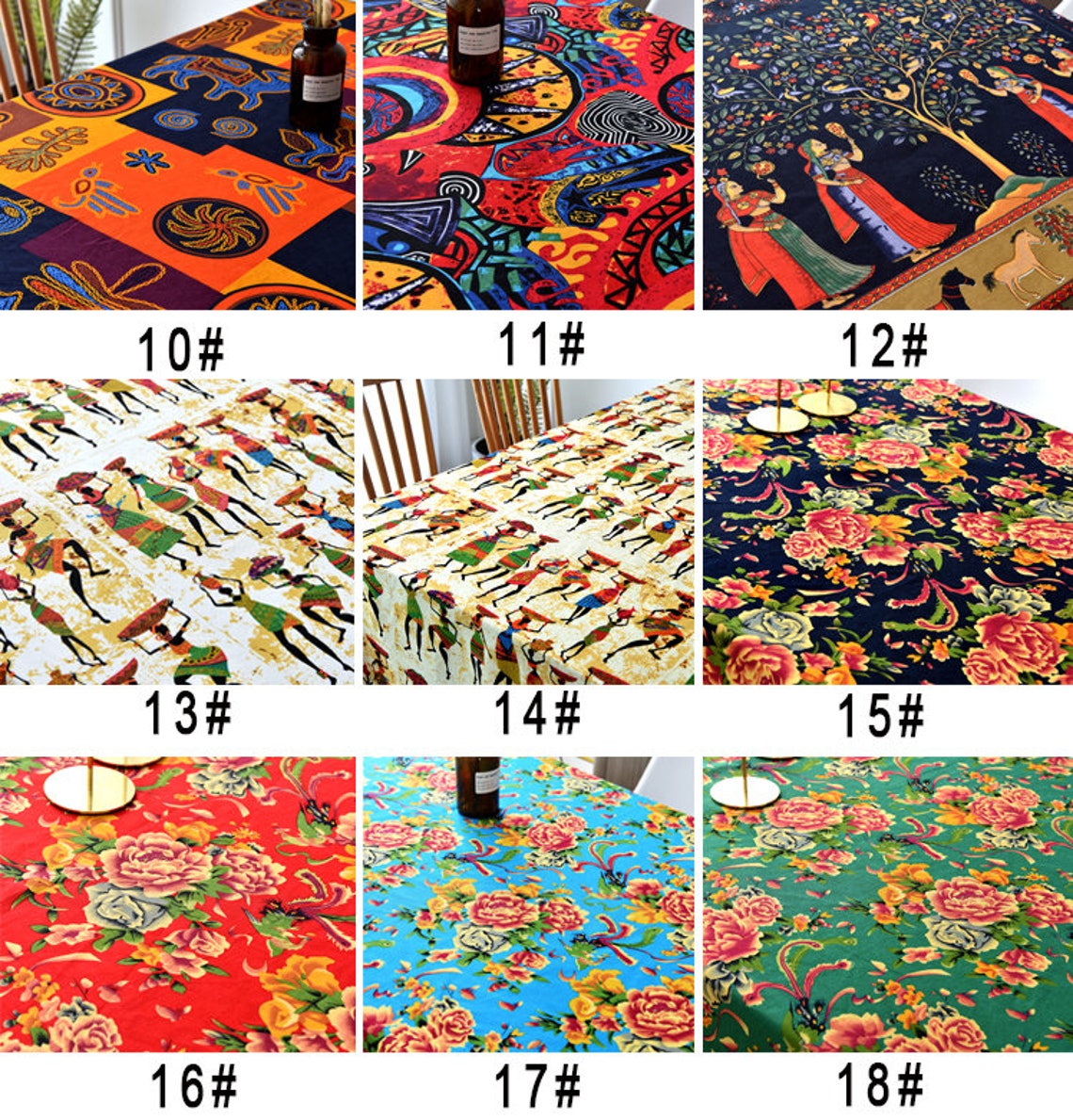 Bohemian Fabric Linen Cotton Fabric Retro Fabric Ethnic - Etsy