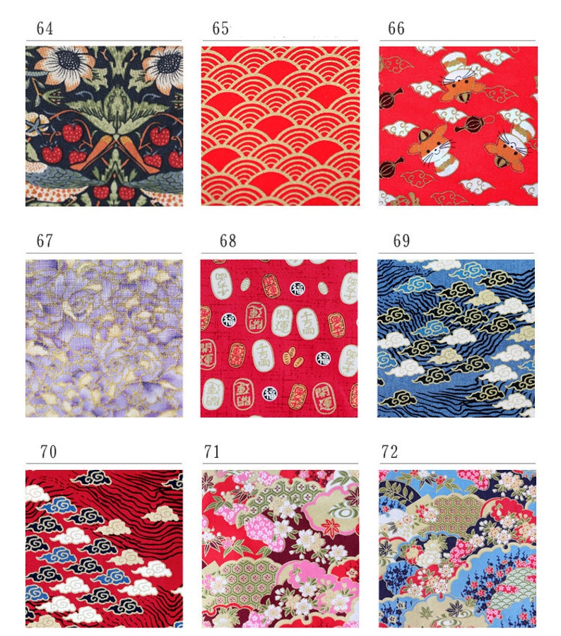 Japanese Fabric Cotton Fabric Sewing Fabric Printed Fabric | Etsy