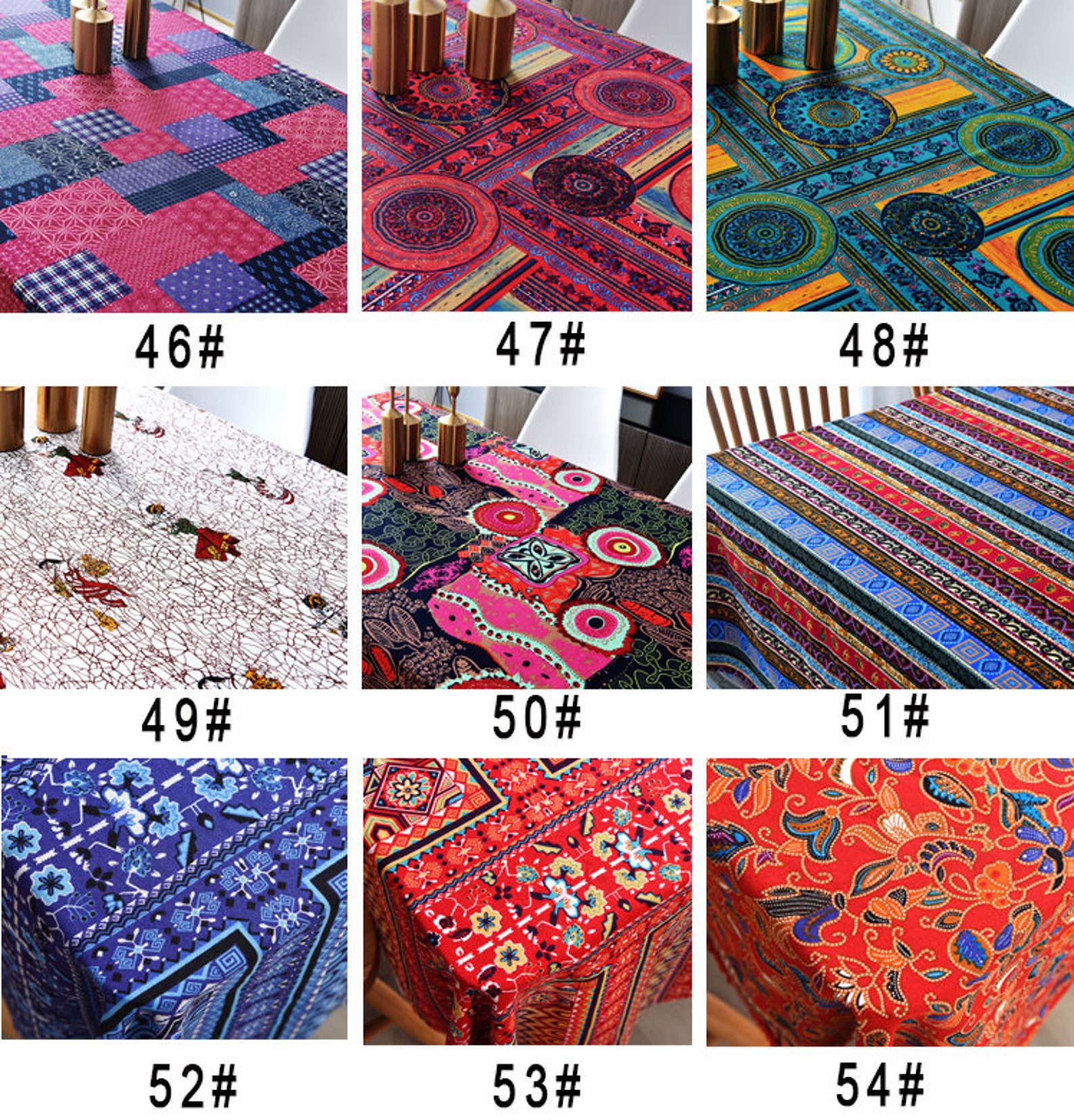 Bohemian Fabric Linen Cotton Fabric Retro Fabric Ethnic - Etsy