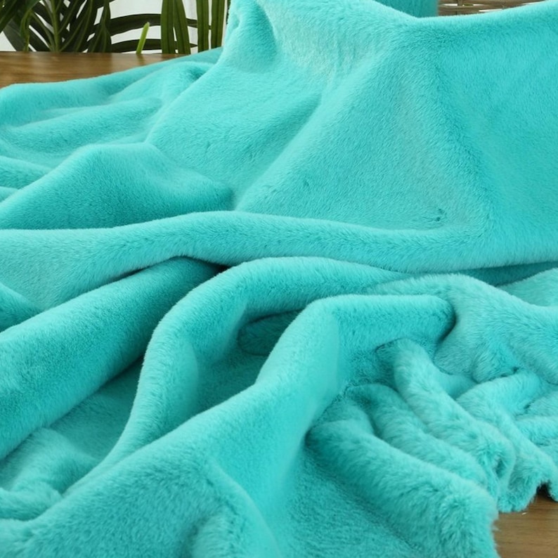 Rabbit Soft Faux Fur Fabric- Stuffed Toys Sewing Fabric- Minky Blanket ...