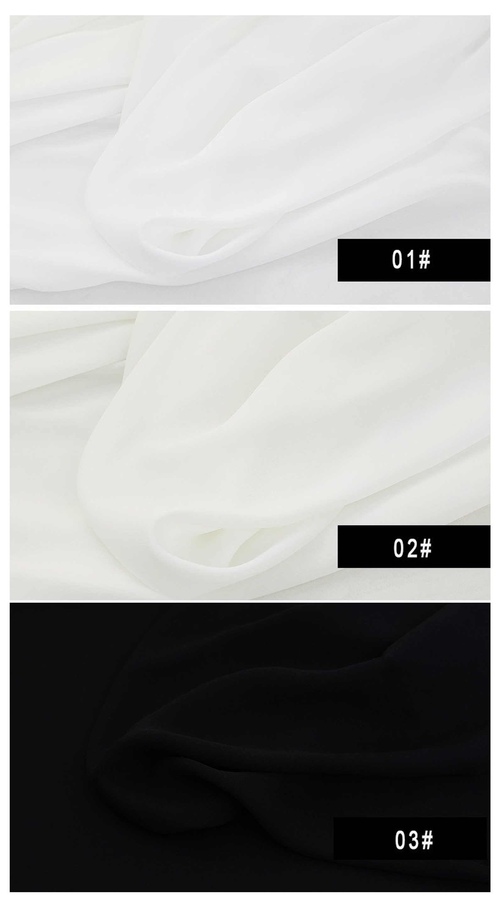 Chiffon Fabric, Polyester Chiffon, Garments Fabric, Skirt Fabric, White ...