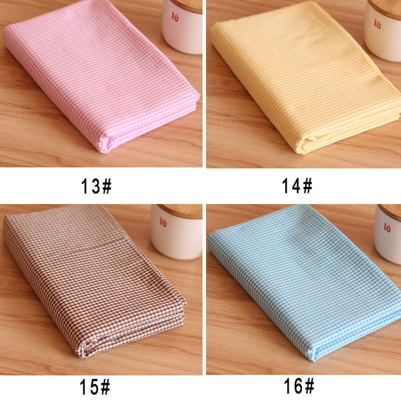 Cotton Fabric Rainbow Check Fabric Plain Weave Fabric Pure - Etsy