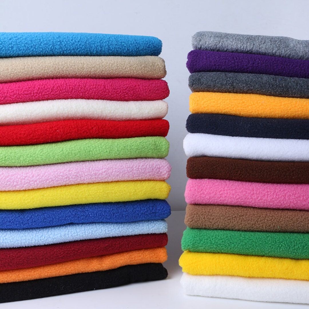 Solid Polar Fleece Anti Pill Fabric, Sewing Soft Blanket Fabric, DIY ...