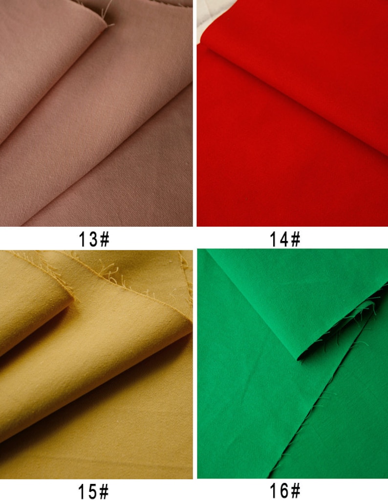 Washed 100% Cotton Fabric Solid Color Cotton Fabric Thick | Etsy