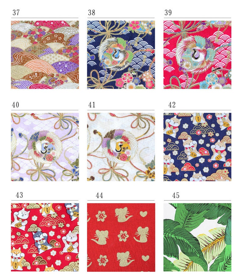 Japanese Fabric Cotton Fabric Sewing Fabric Printed Fabric | Etsy