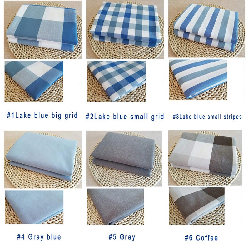 Double-sided Thick Fabric, Plaid Cotton and Linen Fabric, Tablecloth ...