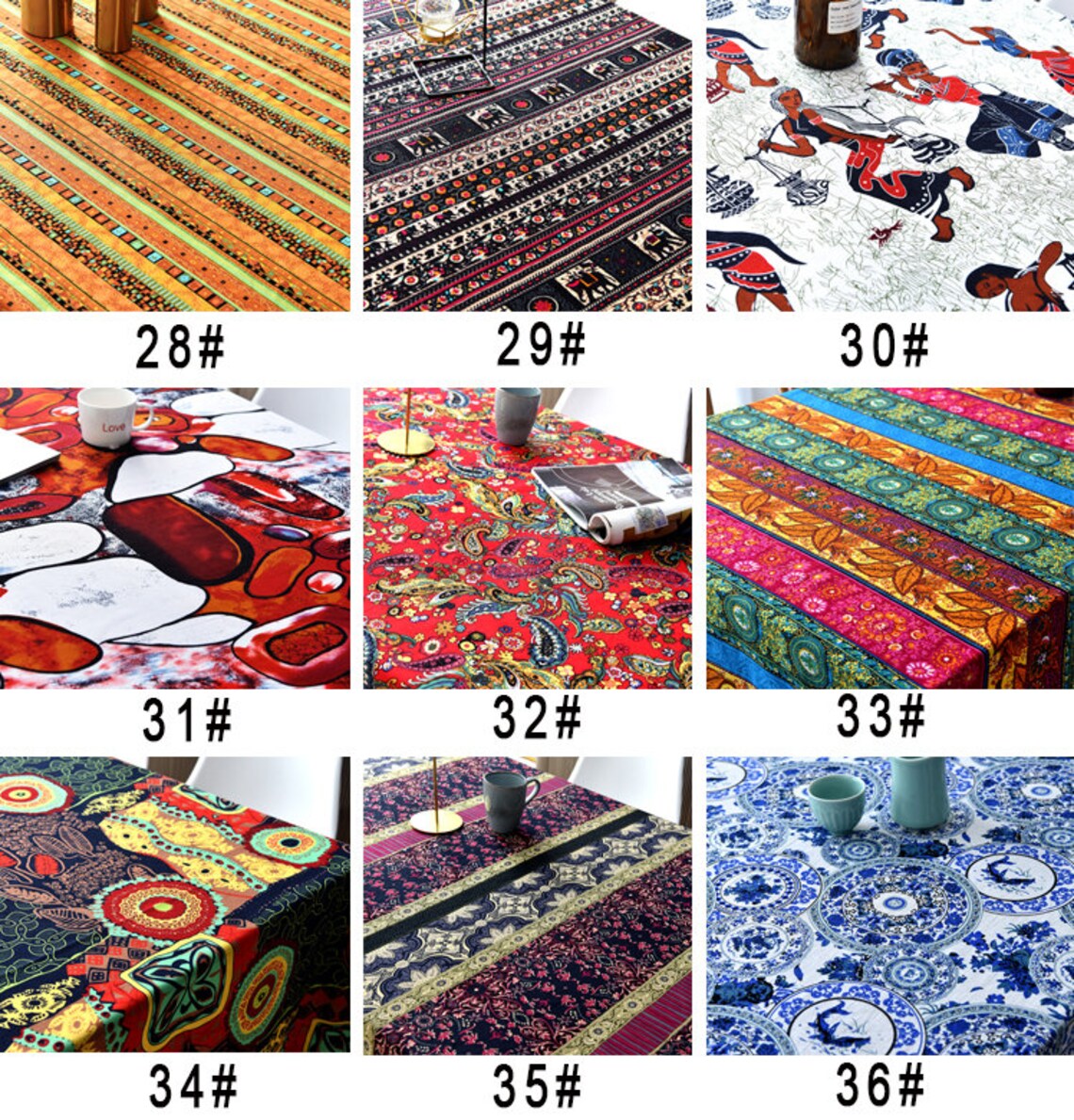 Bohemian Fabric Linen Cotton Fabric Retro Fabric Ethnic - Etsy