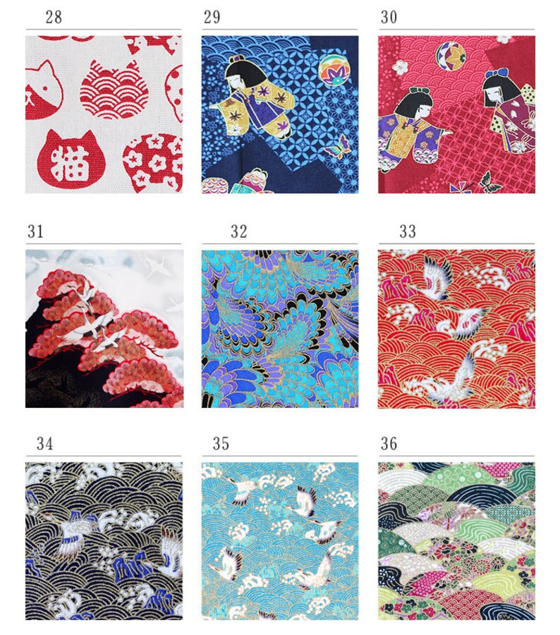 Japanese Fabric Cotton Fabric Sewing Fabric Printed Fabric | Etsy