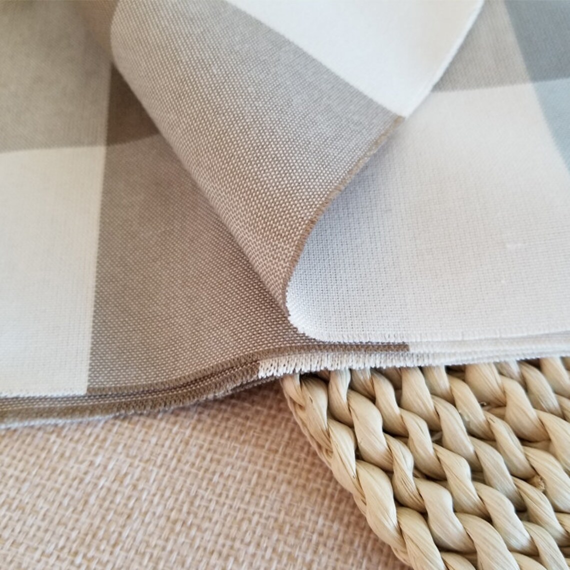 Double-sided Thick Fabric Plaid Cotton and Linen Fabric - Etsy