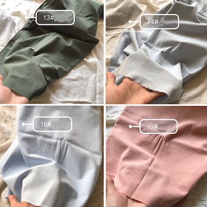 Washed Cotton Fabric, 100% Cotton Fabric, Solid Color Cotton Fabric ...