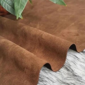Stretch Faux Suede Fabric, Coffee Knit Thick Suedette Fabric,polyester ...