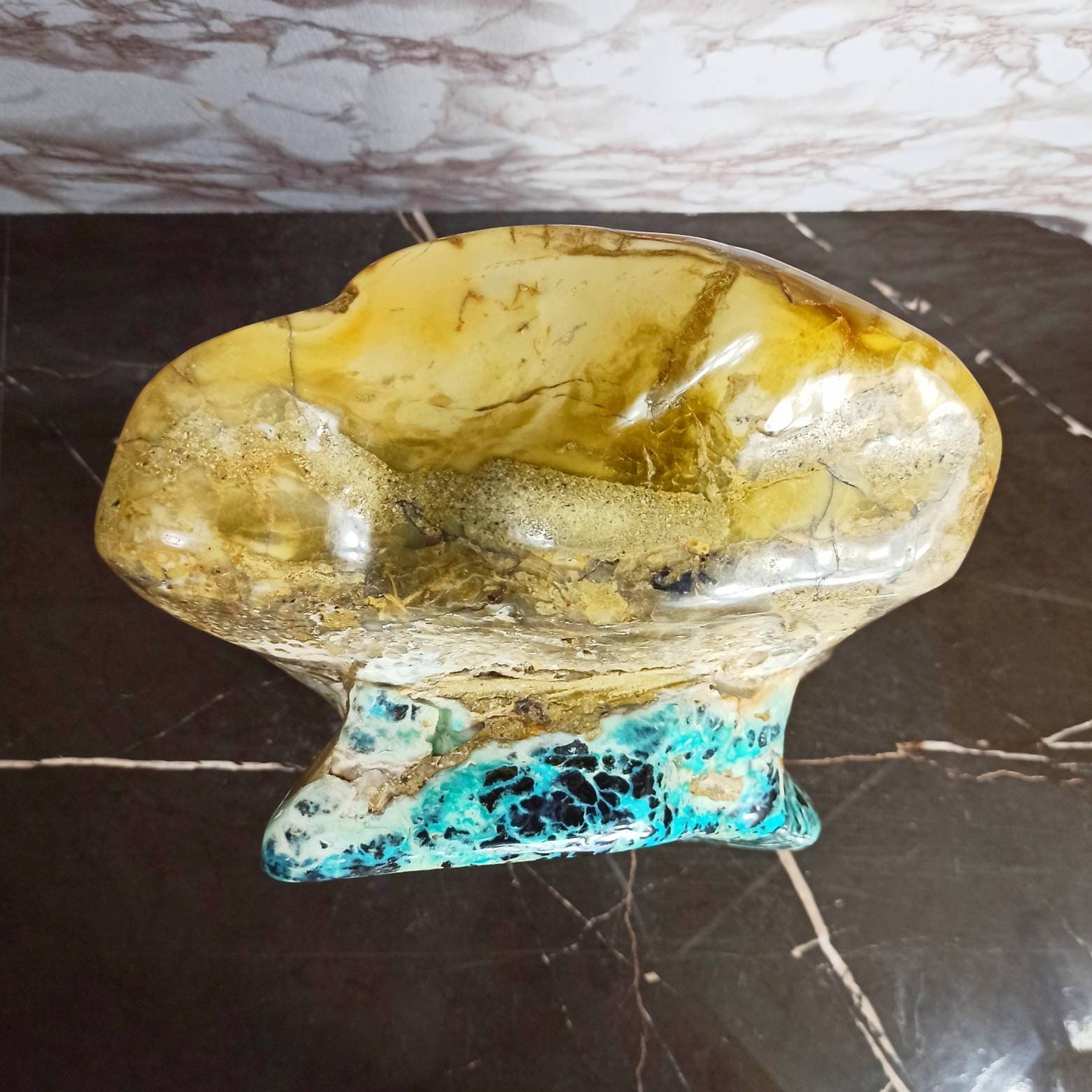 18 Kgs Natural Unique and Super Rare Turquoise Blue Black Opalized ...