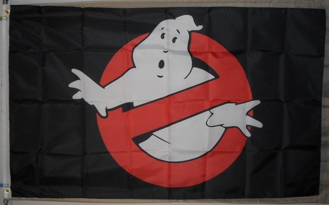 Ghostbusters 3'x5' Black Horizontal Flag Banner 1 | Etsy