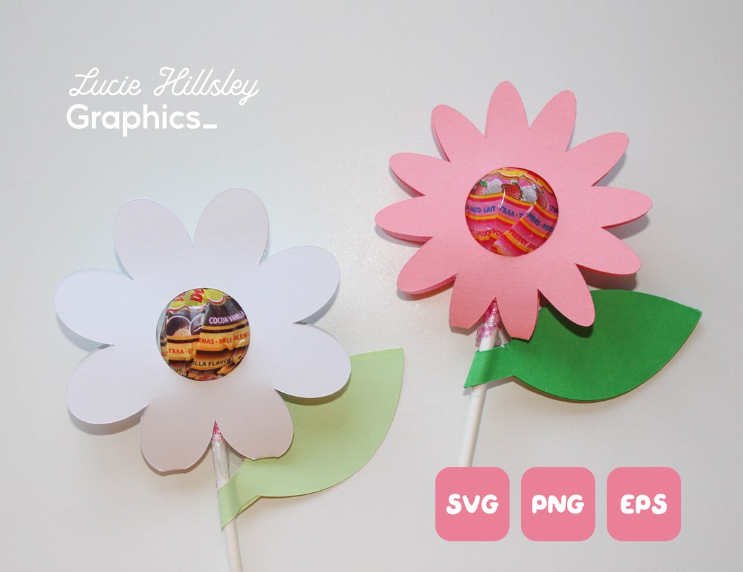 Flower Lollipop Holder Svg, Cricut Silhouette, Party Favour, Mother’s Day Lollipop Holder ...