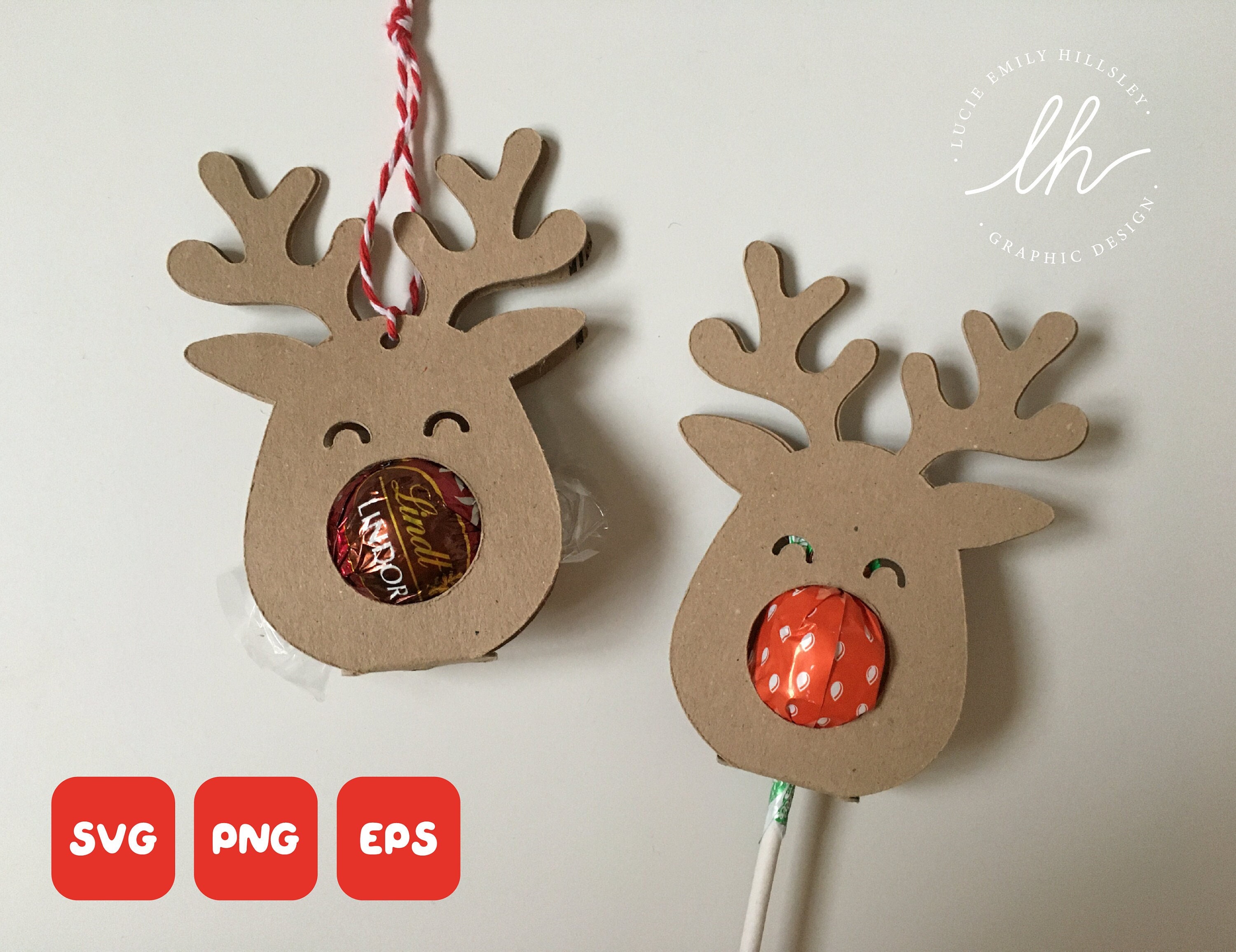 Rentier Lollipop Halter, Weihnachten Schokolade Halter svg, Rentier ...