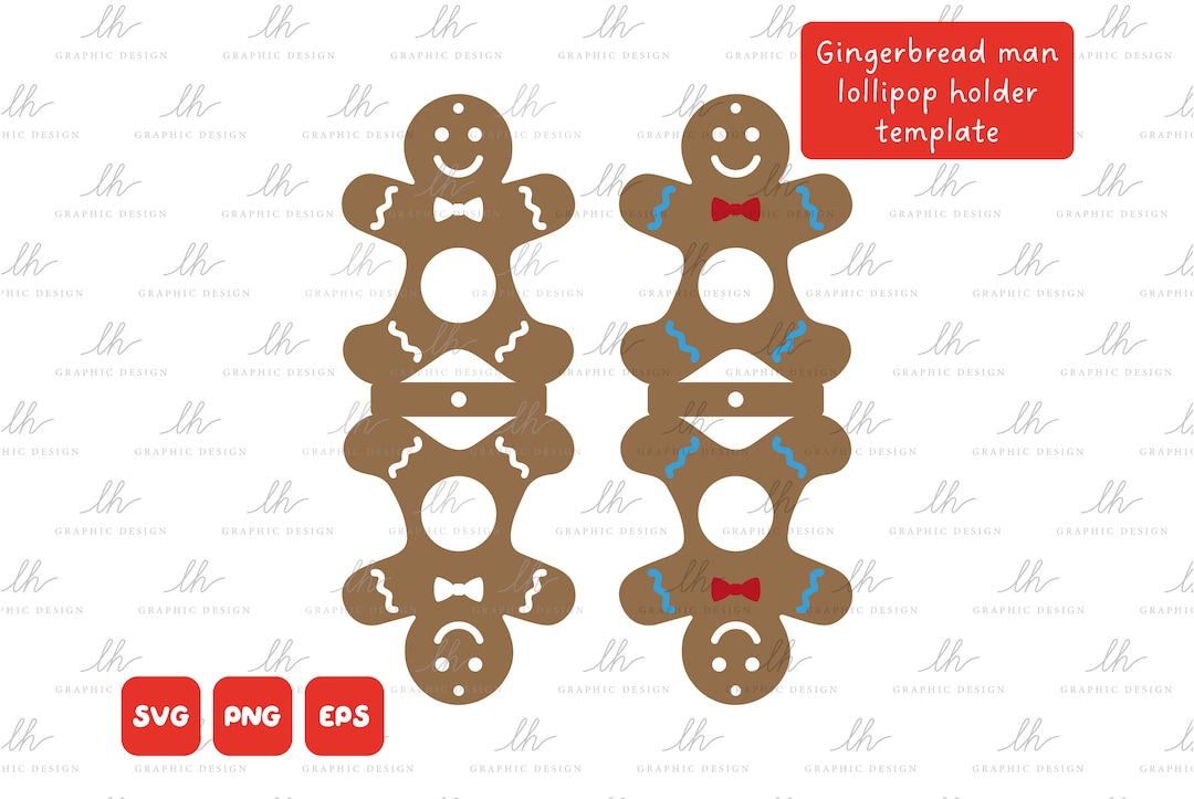 Gingerbread Man Lollipop Holder Christmas Chocolate Holder - Etsy