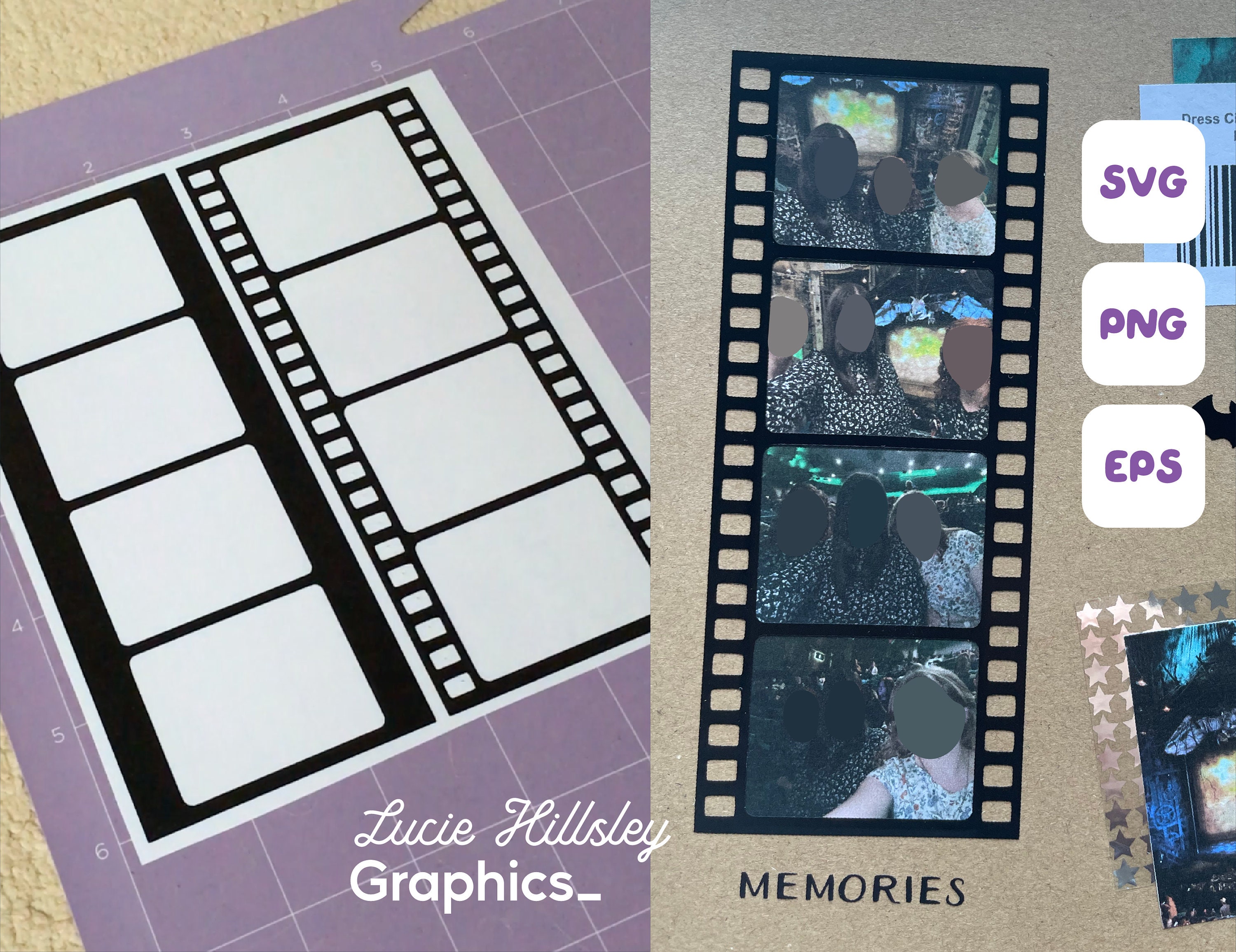Retro Photo Strip Template, Retro Photo Booth Strip, Retro Photo Design ...