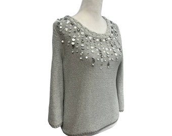 Sequin Sleeve Sweater - Etsy