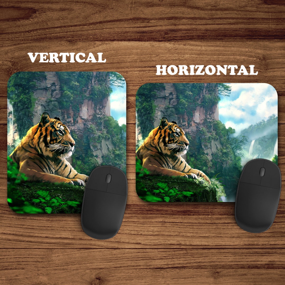 Tiger Big Cat Scenic Jungle Mouse Pad Mat Mousepad Office School Gaming ...