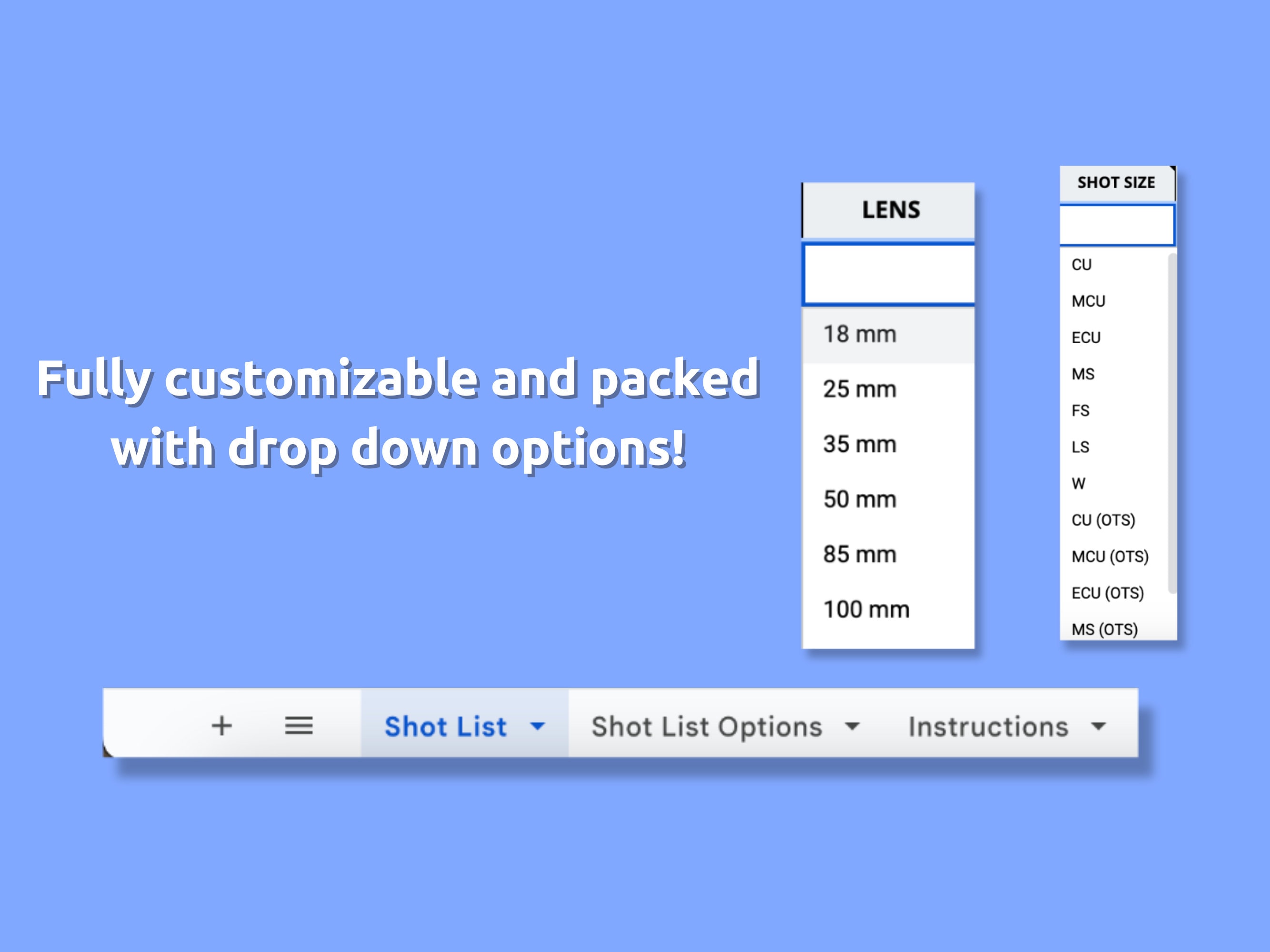 ULTIMATE Filmmaking Shot List Template - Etsy