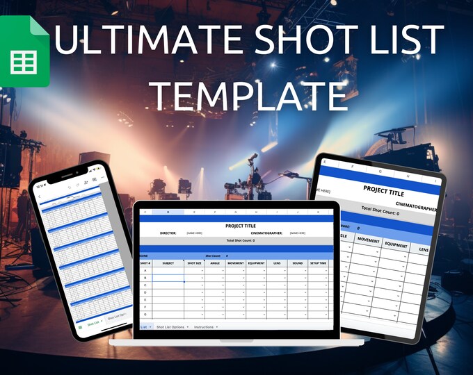 ULTIMATE Filmmaking Shot List Template - Etsy