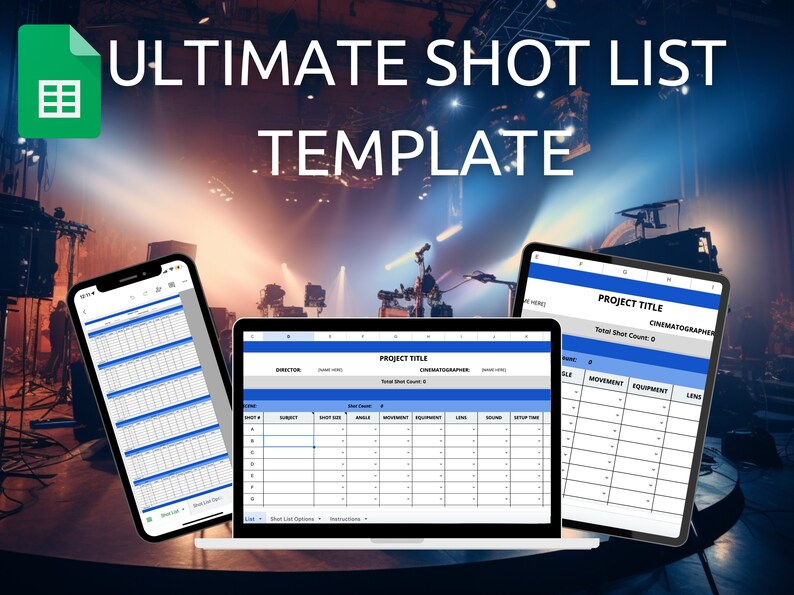 ULTIMATE Filmmaking Shot List Template - Etsy