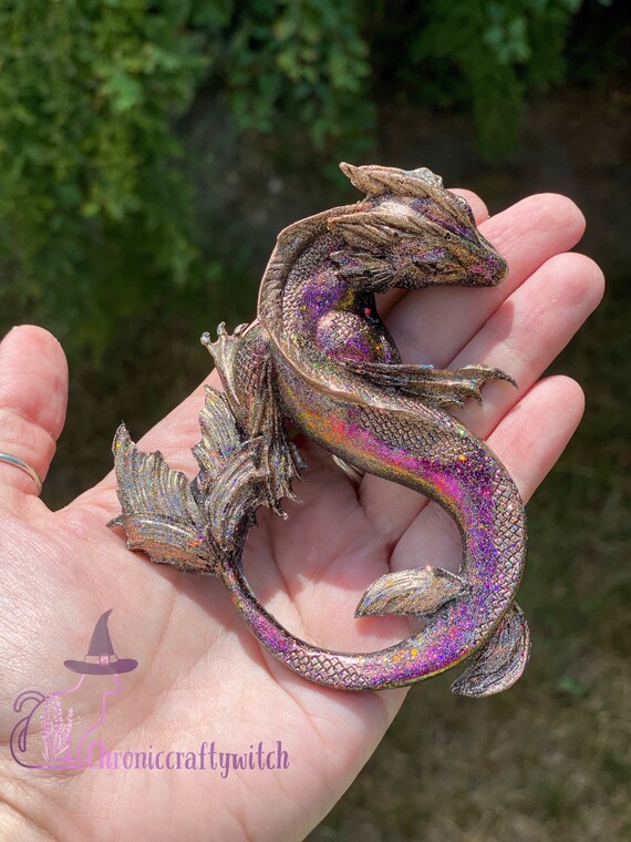 Sculpture Art & Collectibles Serpant art fantasy Green and gold ...