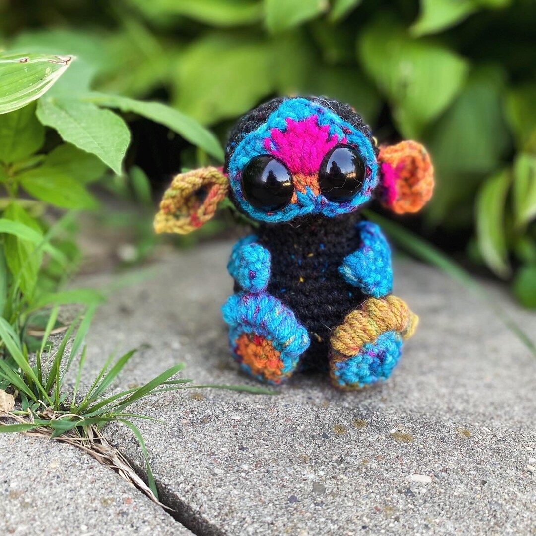 Sprigling- Brights and Black- Troll, Sprite, Imp, Fairy, Amigurumi ...