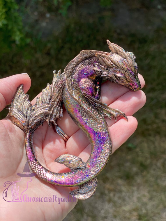 Sculpture Art & Collectibles Serpant art fantasy Green and gold ...