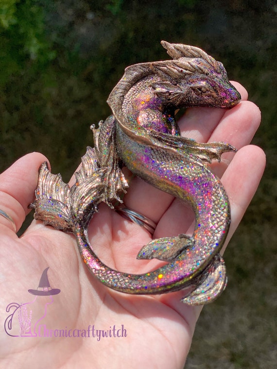 Sculpture Art & Collectibles Serpant art fantasy Green and gold ...