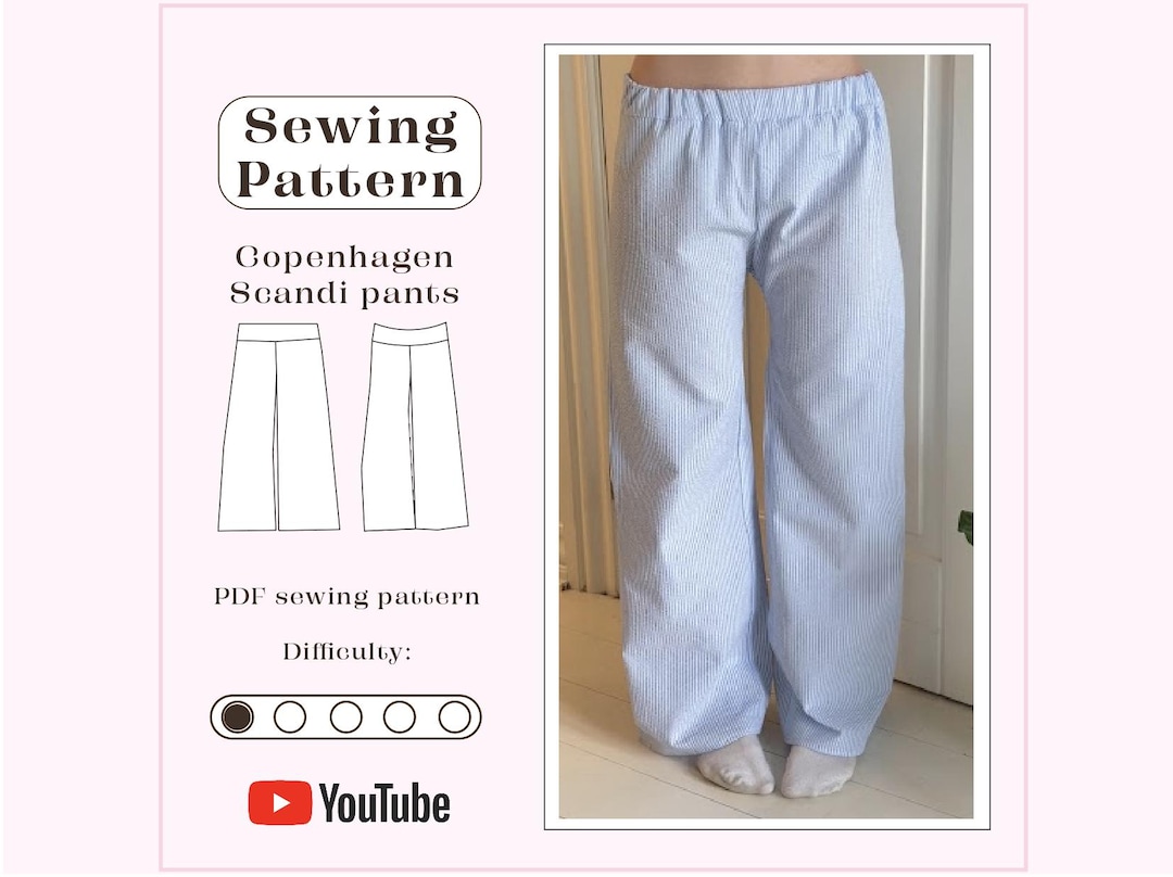 Copenhagen Scandi-pants | Striped Trousers for Women | Low Waist | PDF ...