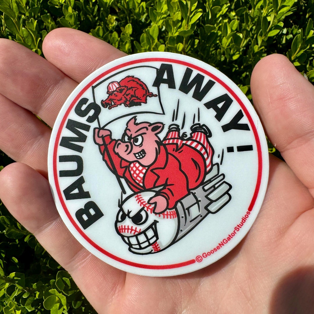 Arkansas Razorback Baums Away Sticker Decal - Etsy